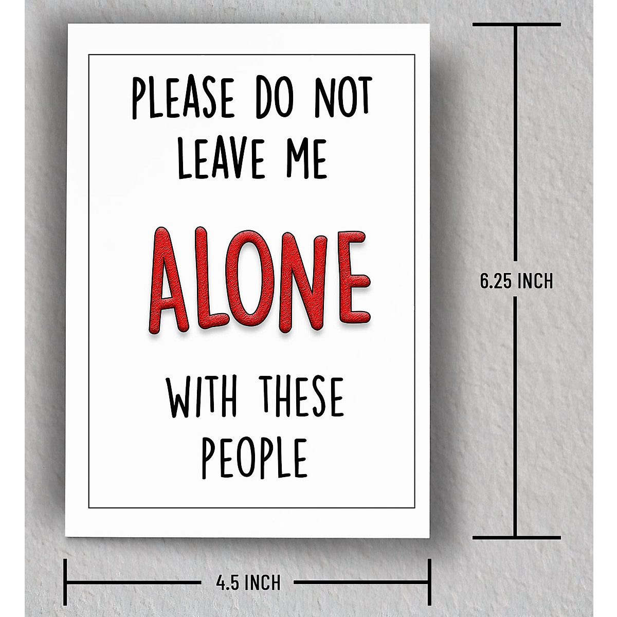 AUDIOWAVE PRINTING Please do not leave me ALONE with these people | Farewell Card | Funny Farewell Card | Retirement Card | Leaving Work New Job | Blank Card