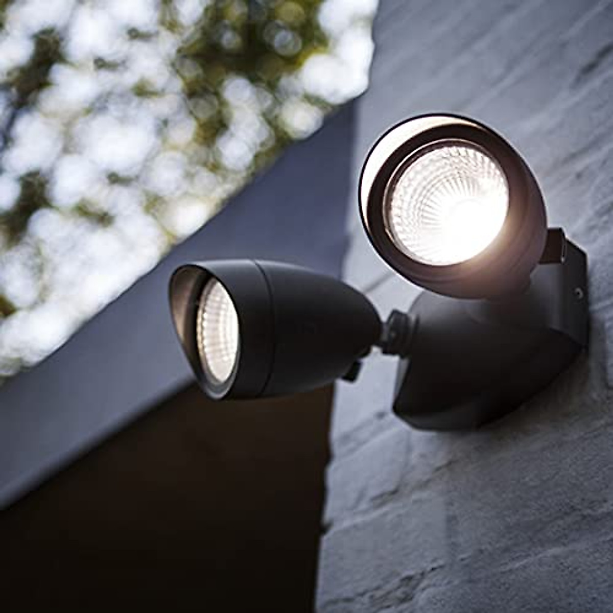 Wall Light IP54 Waterproof Outdoor Wall Sconce,Black Aluminum Rotatable Double-head Wall Lamp,Modern Wall Light for Courtyard Garage Garden Wall Lamp Home (Color : Black)