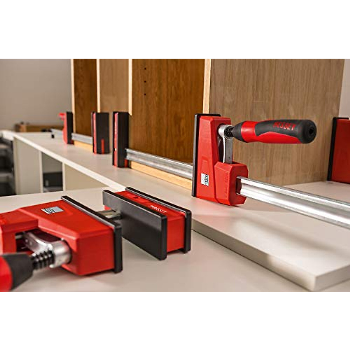 BESSEY KRE3512, 12 In., Parallel Clamp, K Body REVO Series - 1700 lbs Nominal Clamping Force , Spreader, and Woodworking Accessories - Clamps and Tools for Woodworking, Cabinetry, Case Work