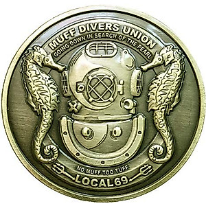 Mermaid Collection Souvenir Coin, Wetter is Better,Good Luck Heads Tails Challenge Coin (Bronze)