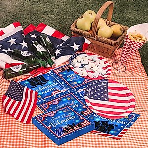 Veterans Day Decorations Napkins, 40Pcs Thank You Veterans Napkins Disposable Red Blue and White Happy Veterans Day Napkins, Decorations for Veterans Day Napkins for Patriotic Party