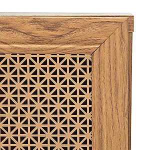 Safavieh Home Collection Piran Oak and Gold 4-Door 2-Shelf Media (65-inch Flat Screen) TV Stand