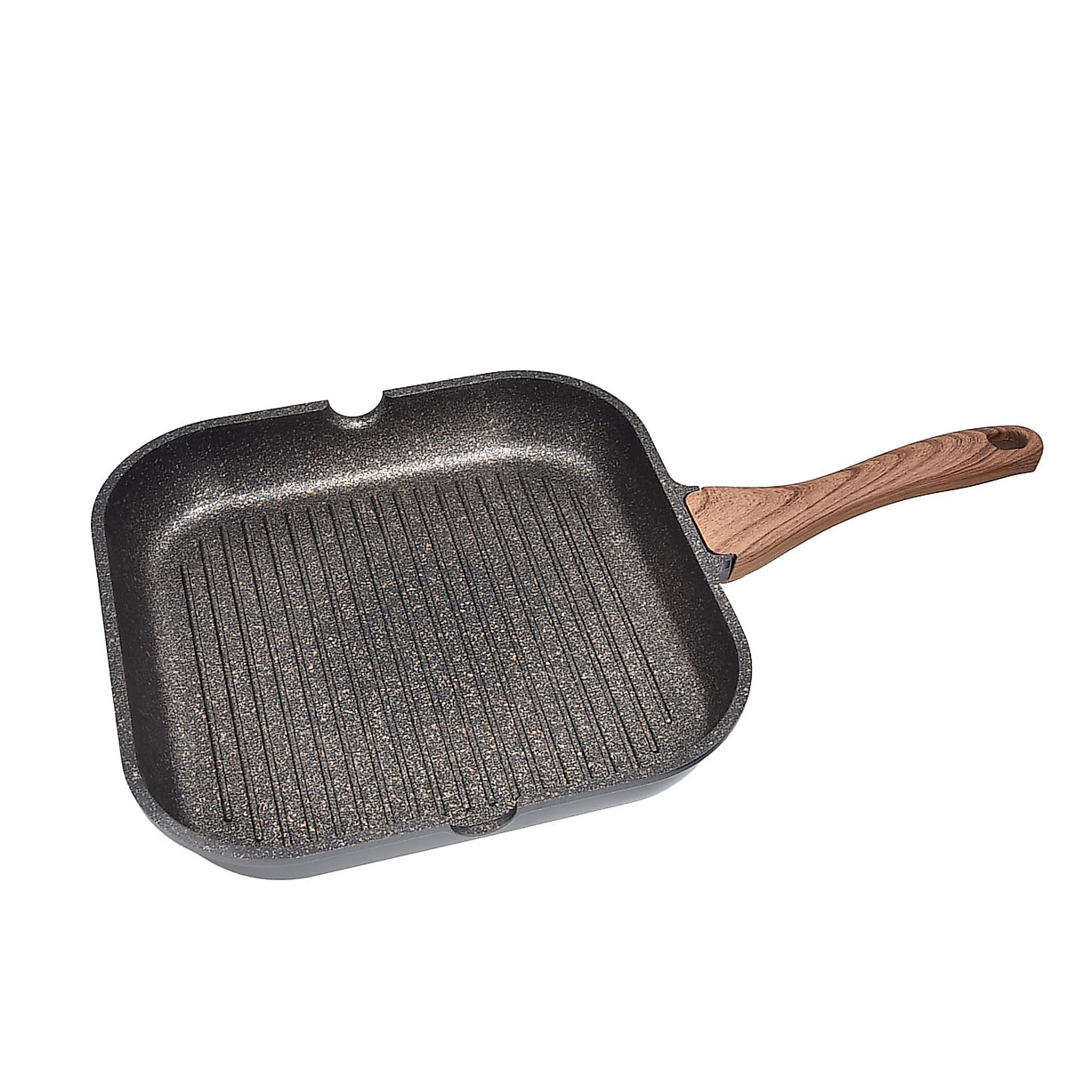 Marooma Grill Pan for Stove Tops, for Induction Cooking, Square Aluminum Frying Pan Ideal for Steak, Bacon, and More, Suitable for Culinary Enthusiasts and Home Chefs(9.4")