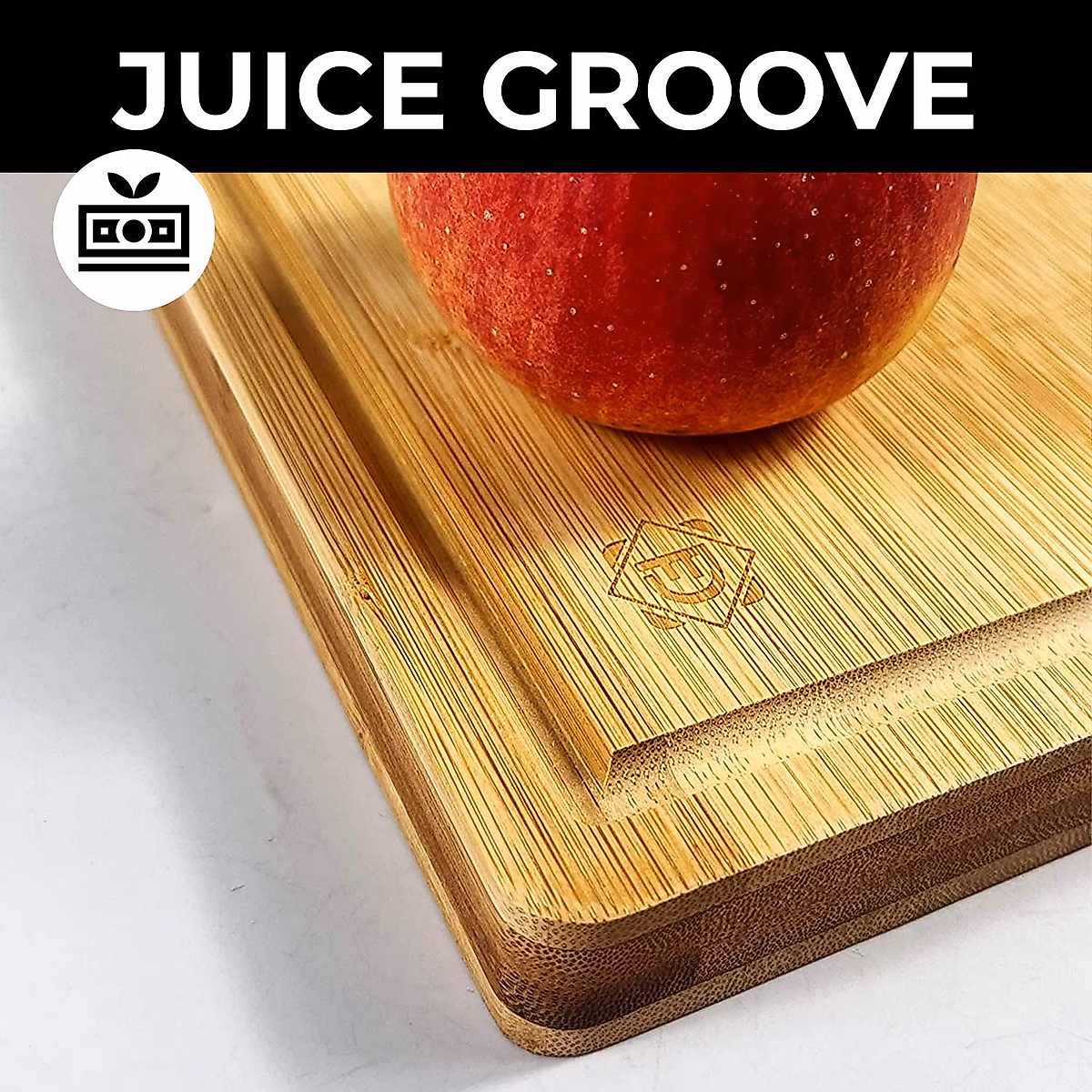 Daisy's Findings Wooden Cutting Boards For Kitchen - Bamboo Cutting Board with Grooves - Chopping Boards for Meat, Vegetables, Fruits - Ideal for Charcuteries or Cheese Boards - Large, Thick Board