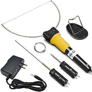 Perfect Mini Electric Hot Foam Cutter 3 in 1 Kit - Guritta Hot Wire Styrofoam Cutting Knife, Heated Foam Carving Sculpting Tool, 100-240V Stainless Steel Wire Bowl Cutting Pen Engraver Tips