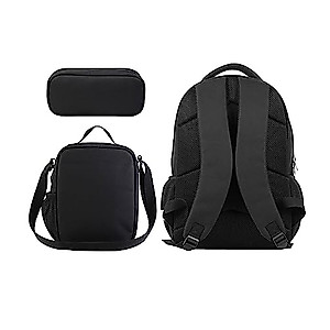 AnySmic Baseball Backpack for School, Kids Bookbag Set with Lunch Box and Pencil Case for Boys, Girls