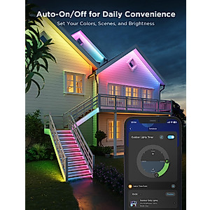 Govee Outdoor LED Strip Lights 98.4ft Bundle Outdoor Neon Rope Lights, 64+ Scenes, Music Sync, Flexible LED Rope Lights for Yard Garden Patio, Compatible with Alexa, Google Assistant