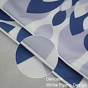 JASEN Outdoor Waterproof Pillow Covers, Blue Floral Pillow Covers, Set of 2 18x18, Double-Sided Decorative Outside Throw Pillows for Patio Furniture Couch Sunbrella Porch Garden