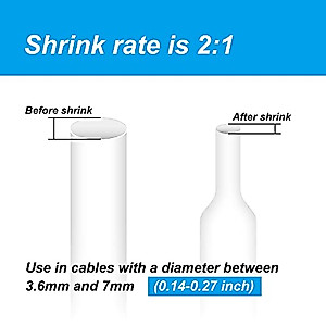Hehua Compatible Heat Shrink Label Tape Replacement for Brother Tube Label HSe-231 HSe231 HS-231 HS231 Black on White Use in PT-E300 PT-E500 PT-P750WVP ( 0.46''x 4.92ft, 11.7mm x 1.5m, 3 Pack )