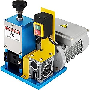 Happybuy Automatic Electric Wire Stripping Machine 0.05"-0.98",Portable Blue Wire Stripper, Wire Stripping Machine Tool for Scrap Copper Recycling (Blue)