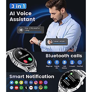 LIGE Smart Watch 2023 Bluetooth Call & Text Receive/Dial Smartwatch for Android iOS Phones with 1.39" HD Screen, Fitness Activity Tracker Heart Rate Sleep Monitor Pedometer Waterproof for Men Women