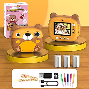 Kids Instant Camera for 3-12 Years Old Kids Toddlers Childrens Boys Girls Birthday Gifts 2.4 Inch Screen 12MP / 1080P HD Video Camera Baby Instant Print Digital Camera