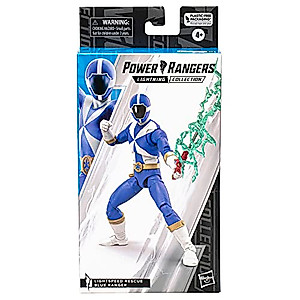 Power Rangers Lightning Collection Lightspeed Rescue Blue Ranger 6-Inch Premium Collectible Action Figure Toy with Accessories, Kids Ages 4 and Up