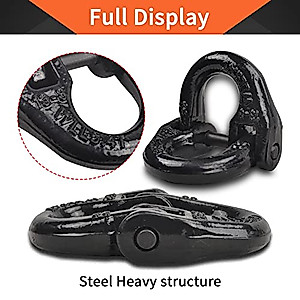 TBAPFS 1/2" Grade 80 Alloy Steel Hammerlock Coupling Link, Tow Hitch Hammer Lock Safety Trailer Chain Adapter Connector Link for Heavy Super Duty Truck Chain Hitch, 12000 Lbs Work Load Limit - Black