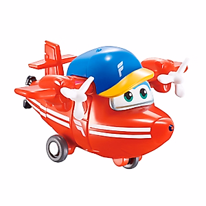 Super Wings 2' Transform-a-Bot 4-Pack Flip,Todd,Agent Chase,Astra Airplane Toys Mini Action Figures Preschool Toy Plane Set for 3 4 5 Year Old Kids Birthday Gift