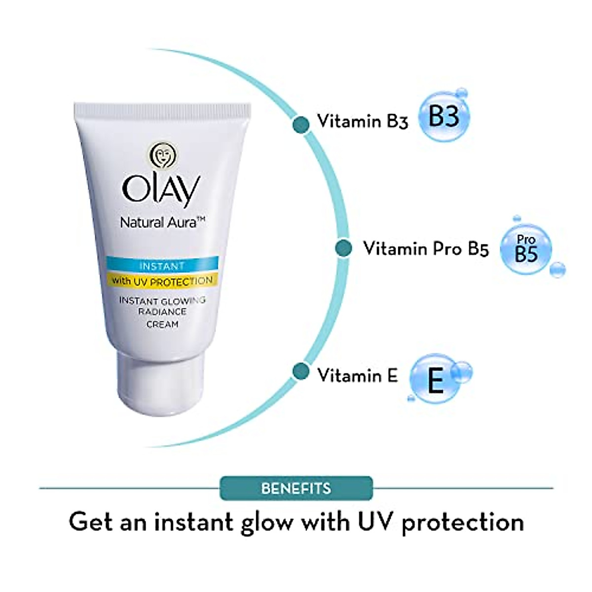 Olay Natural White Light Instant Glowing Fairness Cream, 40g