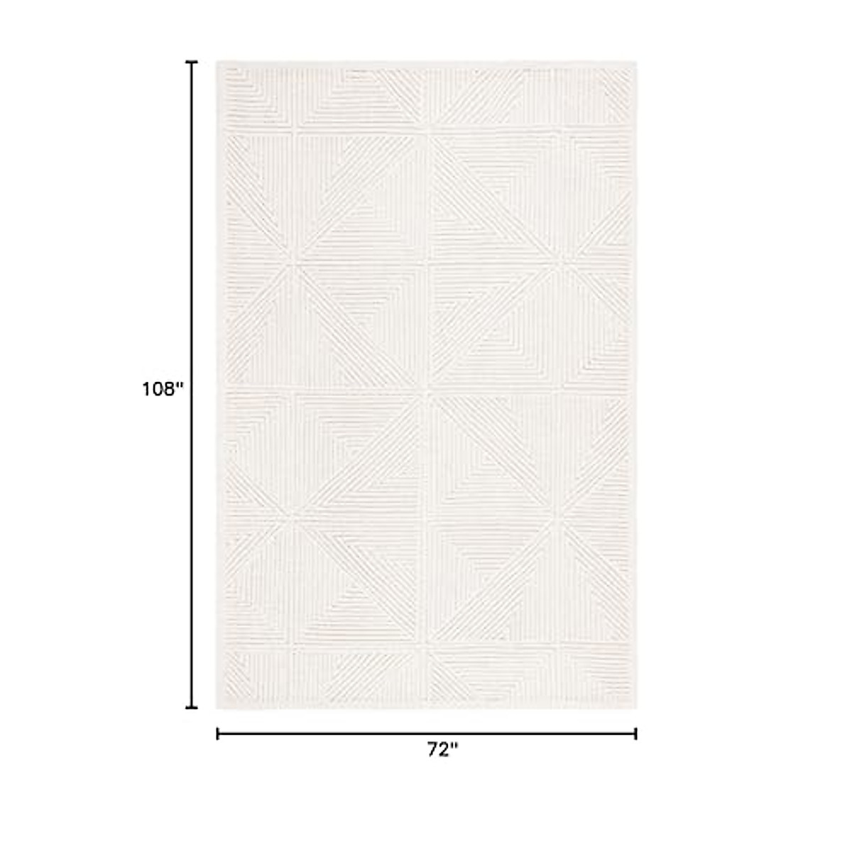 SAFAVIEH Textural Collection Area Rug - 6' x 9', Ivory, Handmade Wool, Ideal for High Traffic Areas in Living Room, Bedroom, Dining (TXT103A-6)