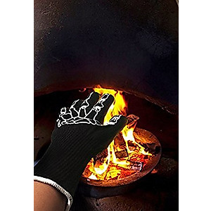 Heat Guardian Heat Resistant Gloves – Protective Gloves Withstand Heat Up To 932℉ – Use As Oven Mitts, Pot Holders, Heat Resistant Gloves for Grilling – Features 5” Cuff for Forearm Protection