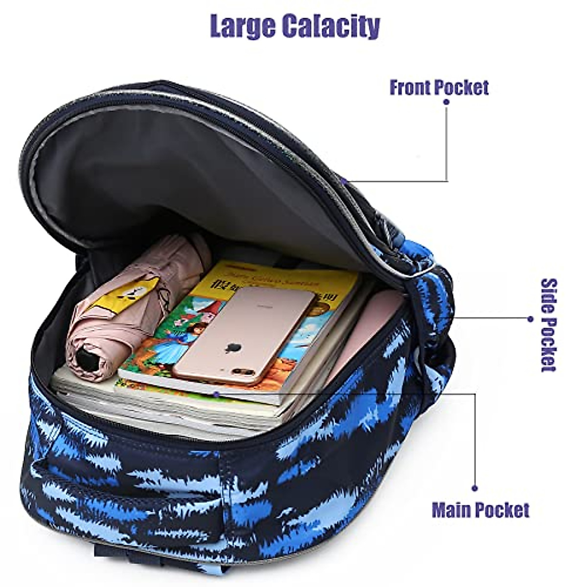 Dorlubel Kids Backpack for Boys Elementary Kindergarten Preschool School Bag Multifunctional Cute Large Capacity Bookbag (Green Cool Dino)