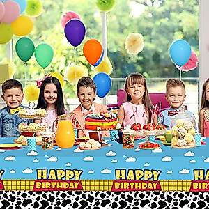 Cartoon Story Backdrop Birthday Party Supplies & 3 Pack Cartoon Story Birthday Tablecloth