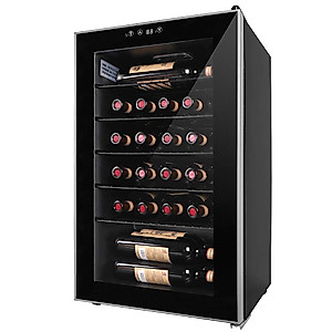 Northair 85 Can Beverage Refrigerator Cooler, Under Counter Wine Cellar with LCD Temperature Control, Double-layered Glass Door, Quiet Operation - perfect for home/business/dorm room