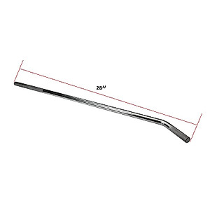 Mytee Products 28" Standard Winch Bar for Flatbed Trailer - Chrome Polished Steel Winch Bar with Non-Slip Handle - Strap Binder Bar for Flatbed Winches