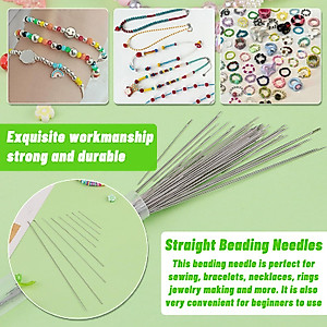 86 Pcs Beading Needles Set,6 Sizes Big Eye Seed Bead Needles,Long Straight Beading Needle,Twist Beading Needles,Flexible Needle for Beads for Jewelry Making