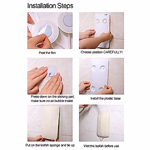 Back Scrubber for Shower, Hands-Free Natural Back Loofah for Shower