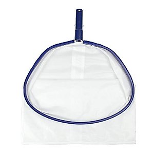 Poolmaster 21189 Finisher Swimming Pool Leaf Rake with Mesh Net, Classic Collection, Medium, White