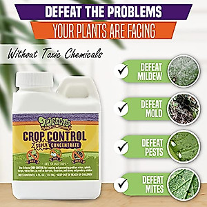 Trifecta Crop Control Super Concentrate All-in-One Natural Pesticide, Fungicide, Miticide, Insecticide, Help Defeat Spider Mites, Powdery Mildew, Botrytis, Mold, and More on Plants 4 OZ