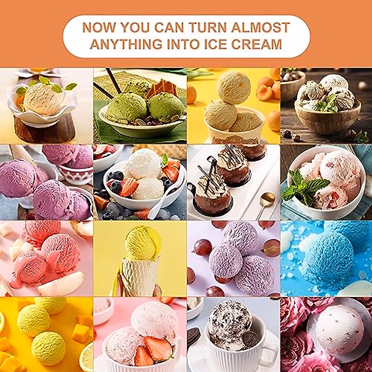 EVANEM 2/4/6PCS Creami Deluxe Pints, for Ninja Kitchen Creami,16 OZ Ice Cream Pint Containers Airtight and Leaf-Proof Compatible NC301 NC300 NC299AMZ Series Ice Cream Maker,Gray+Green-2PCS