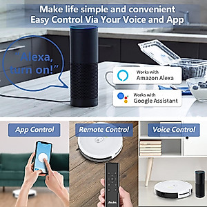 Asuka Robot Vacuum Cleaner S1 - Quite Robotic Vacuum Cleaner No-Go Areas 2000Pa Slim Design Robot Vacuums Carpets Boost Intellect Self-Charging Vacuum Cleaner for Pet Hair- White