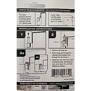 DoorSaver 3 Bumperless Hinge Door Stop 2-Pack in Satin Nickel