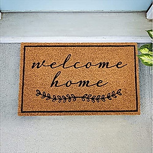 Avera Products Everday Doormat - Welcome Home - Natural Coir Fiber Doormat - 17" x 29" Everday Welcome Door Mat - Anti Slip Rubber Backing