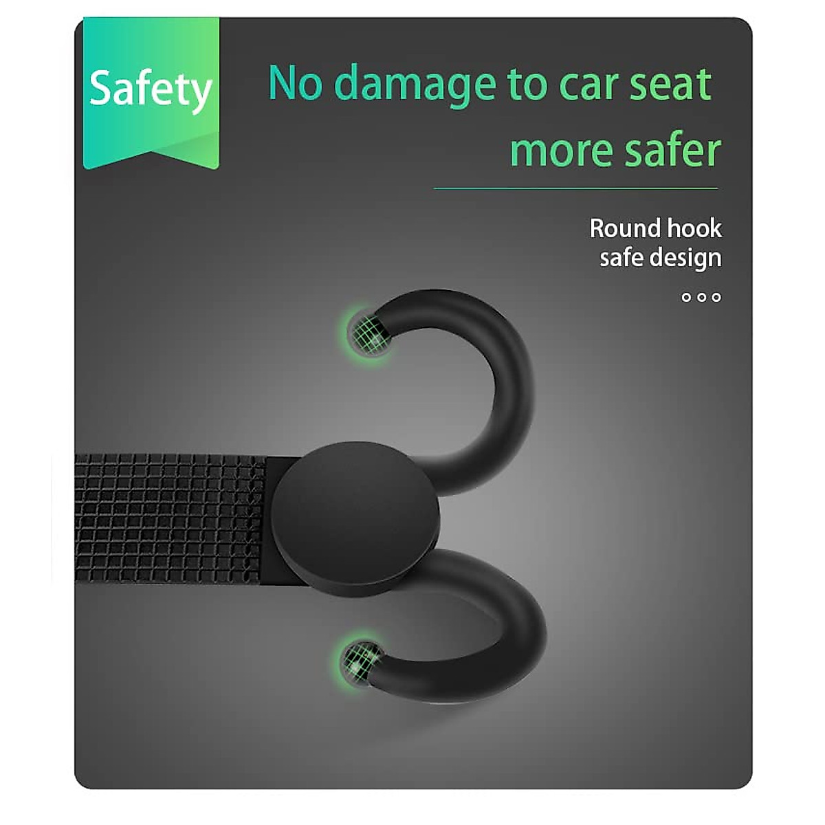 Strong Nylon hooks for car headrest (1pair)