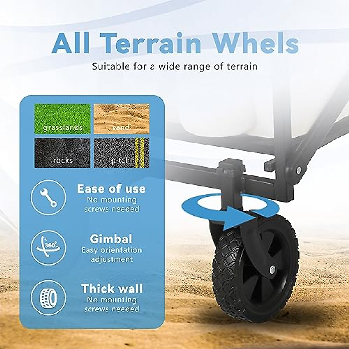 Folding Wagon Portable Collapsible Wagon by Teprovo,243lbs Capacity Utility Wagon Garden Cart with Rolling Wheels and Adjusted Handle