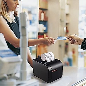 Rongta Thermal Receipt Printer, 80mm Receipt Printers, Thermal Pos Printer with Auto Cutter Support Cash Drawer,USB Serial Ethernet Support ESC/POS, Compatible with Windows/Mac/Linux (RP820)