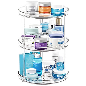 2 Tier and 3 Tier Lazy Susan Organizer 9.25Inch, Bathroom Organizer Make up Organizer and Storage