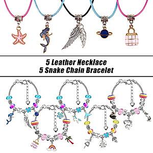 Jewelry Making Kit for Girls 8-12, 110Pcs Charm Bracelet Making Kit For Girls Ages 5-7-12, Girls Jewelry Making Kit Bracelet Kit For Kids 10-12 DIY Necklace Kids Birthday Gifts for 7+ Year Old Girls