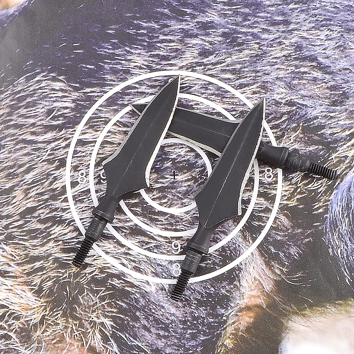 ZSHJGJR Hunting Broadheads Traditional Hunting Arrow Heads 200 Grain Solid Metal Screw-in Arrow Tips for Archery Target Hunting Shooting 6/12Pack (12pcs + 1 x broadheads box)