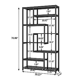 LITTLE TREE 71" Industrial Bookshelves for Storage