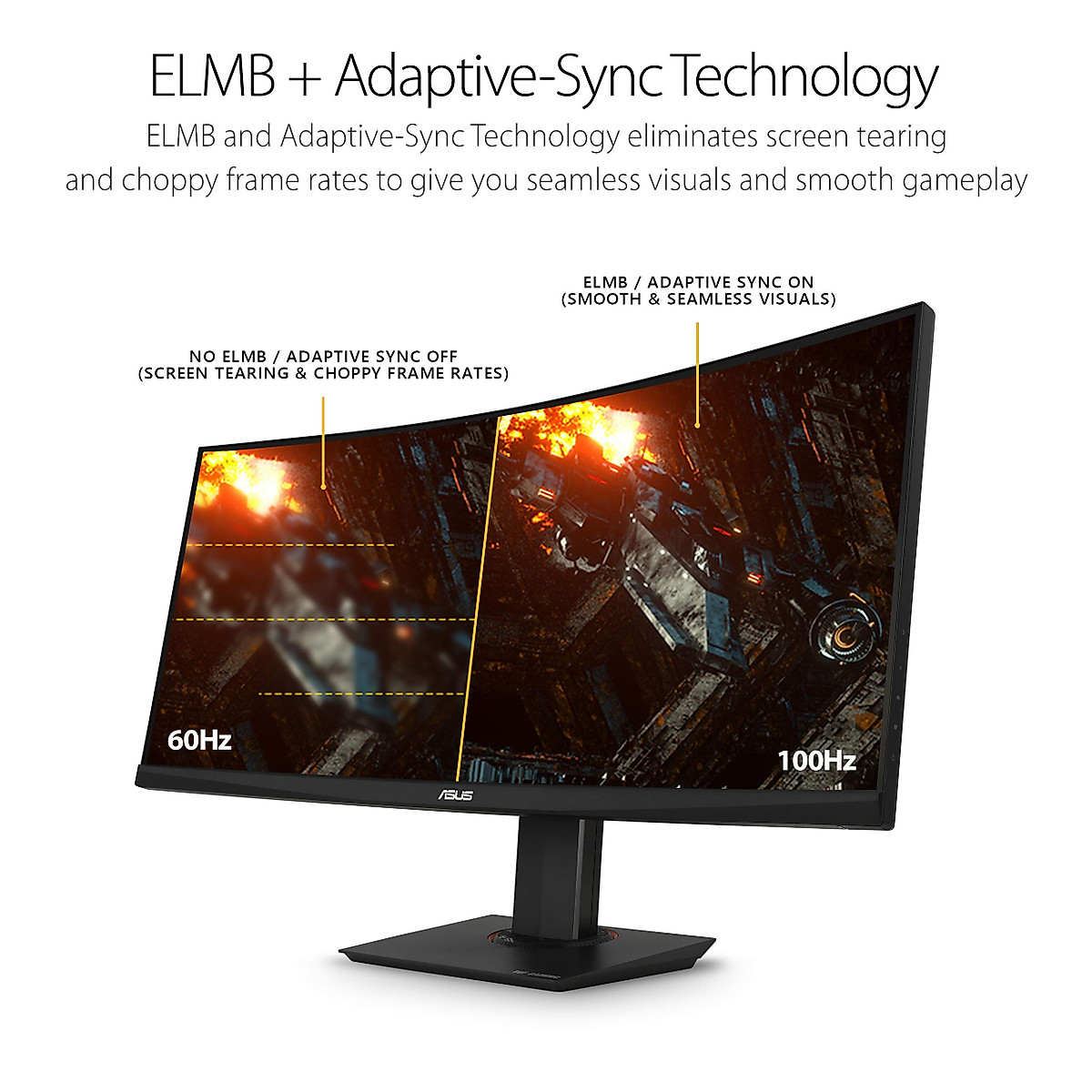 ASUS 35" WQHD 1800R Curved Gmng Mntr (Renewed)