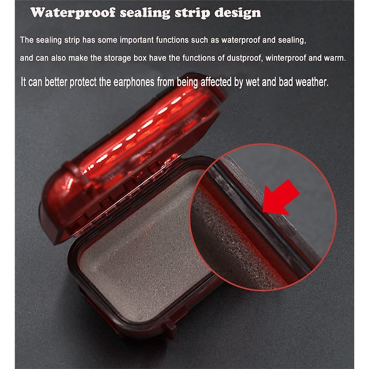 FEDAI ABS Resin Hard Storage Box Multifunction Protective Case for Earphone, Earbud, in-Ear Monitor Eartip(Orange)