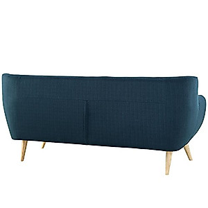 Modway Remark Mid-Century Modern Sofa With Upholstered Fabric In Azure