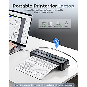 Phomemo Portable Printers Wireless for Travel,M832 Thermal Printer, Bluetooth Inkless Printer Support 8.5''x 11'' US Letter,Built in Paper Bin,Compatible with Phone and Laptop for Home,Office,School