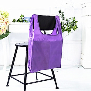 Grocery Tote Bags Cloth Reusable Foldable Recycle for Shopping Compact Handles Bulk Heavy Duty Strong Water Resistant Lightweight Pouch for Supermarket,Purple Clearence