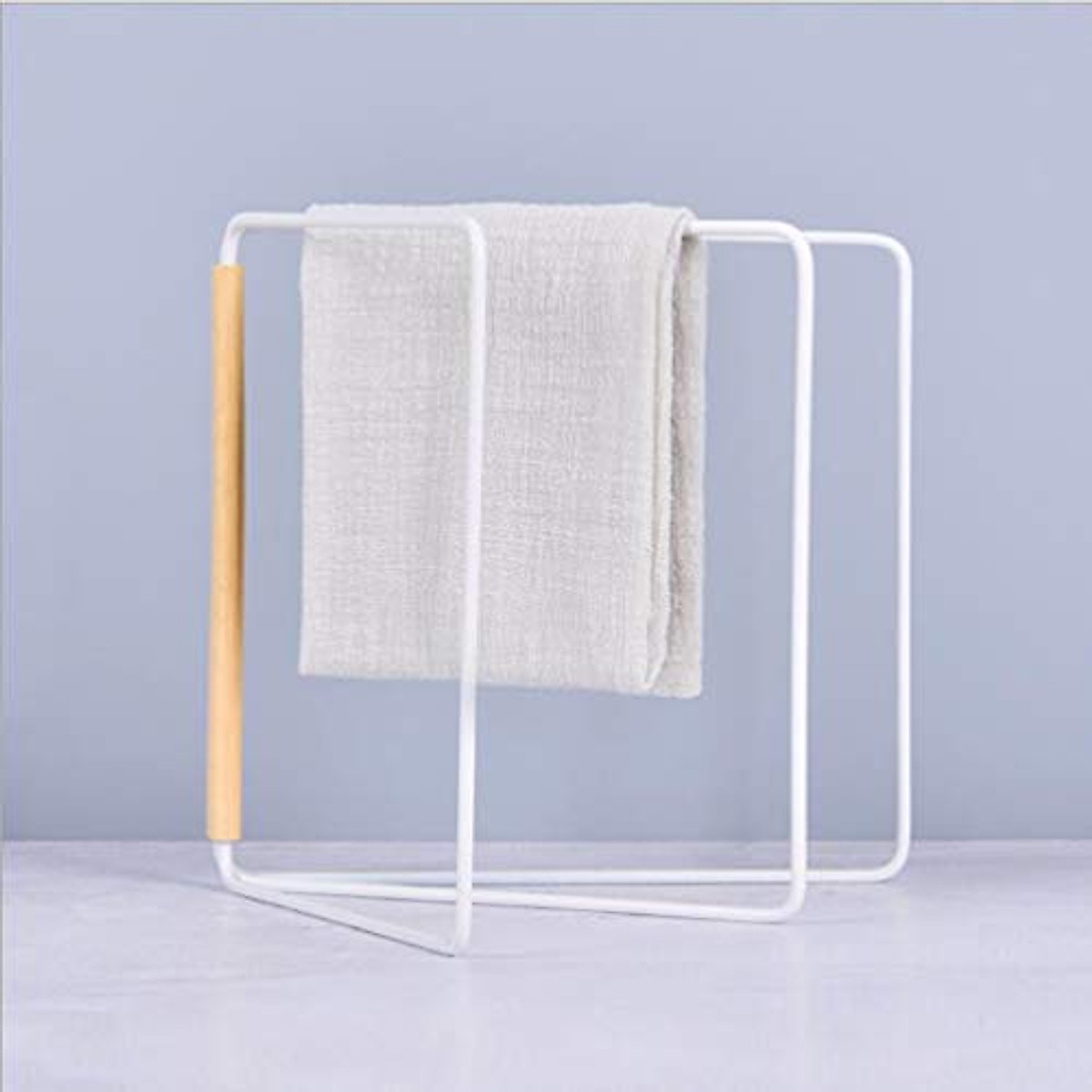 Yizhichu1990 Kitchen Bathroom Punch-Free Folding rag Stand Towel Rack Holder,Top Vertical Rail Dishcloth Storage Rack