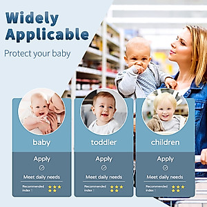 Yoofoss Shopping Cart Cover for Baby, 2-in-1 High Chair Cover with Safety Harness, Multifunctional Cart Covers for Babies, Universal Fit, Soft Padded Grocery Cart Cover for Baby Boy Girl - Blue