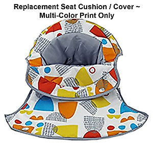 Replacement Part for Fisher-Price Sit-Me-Up Deluxe Floor Seat for Baby - HGN19 ~ Replacement Seat Cushion/Cover ~ Multi-Color Print