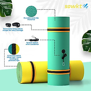 SOWKT Lily Pad Floating Mat (18 x 6 ft) - Premium Floating Water Mat for The Lake and Boating - Giant Floating Water Pad for Lakes | Lilly Pad Floating Water Dock